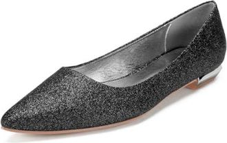 Generic Chaussures De Mariage Femme &Eacute;l&eacute;gant Bout Pointu Chaussures De Mari&eacute;e Ballerines &Eacute;t&eacute; Plates pour Mariages Et F&ecirc;tes Dress1.8Cm,Noir,42 EU