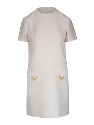 Valentino Garavani Robe Au Genou - Blanc