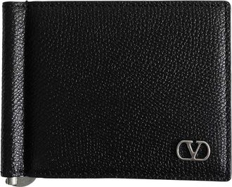 Valentino Garavani VLogo Grainy Leather Wallet