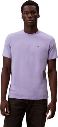 Calvin Klein T-Shirt Manches Courtes Homme Classic Monogram Tee avec Col Ras-du-Cou, Violet (Daybreak), M