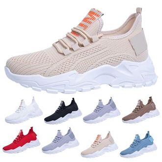 Generic Baskets &eacute;paisses pour femme avec doublure en maille respirante - Confortables - Pour la marche, lathl&eacute;tisme, la gym, le tennis - Antid&eacute;rapantes et l&eacute;g