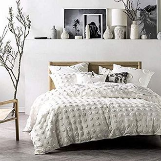 Linen House LH Haze KS Duvet Set White, Baumwolle, Weiß, King