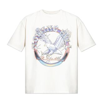 Rhude Homme, Tops, Blanc, Taille: XL T-shirt avec impression