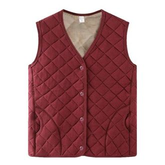 Generic Veste Doudoune Fine Femme Chic Chaud Ample Manteaus Vestes Matelass&eacute;e L&eacute;g&egrave;re sans Manches Gilets Court Gilet Thermique Blousons Casual Compressible Mo