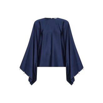 Stella McCartney Femme, Blouses et Chemises, Bleu, Taille: 36 FR Blouse &agrave; Manches Kimono