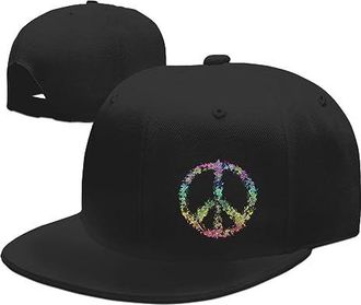 Generic Fleurs Color&eacute;es Symbole De Paix Unisexe Chapeaux Pare-Soleil Snapback Casquette De Baseball R&eacute;glable Casquette Hip Hop pour Trucker Sport Hip Pop
