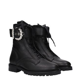 Jimmy Choo London Womens Black Leather Ankle Boots