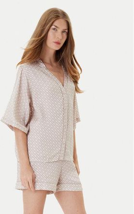 HUGO BOSS Pyjama-T-Shirt Sateen 50545615 Beige Relaxed Fit