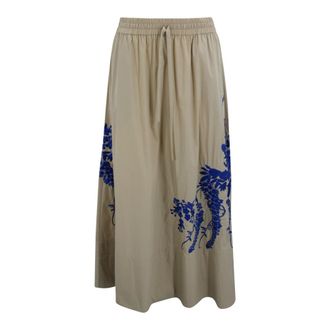 P.A.R.O.S.H. P.a.r.o.s.h., Femme, Jupes, Beige, Taille: 40 FR Midi Skirt
