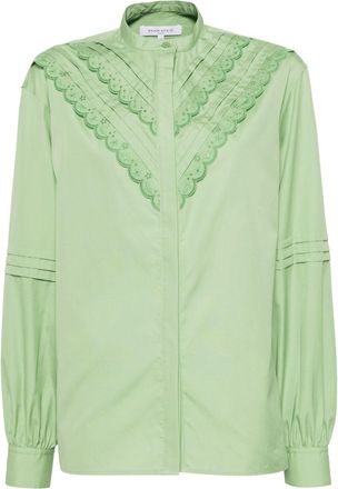 Maison Kitsun&eacute; Bestickte Bluse - Gr&uuml;n