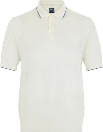 Fedeli Homme, Pulls, Blanc, Taille: L Pull Polo Classique &agrave; Manches Courtes