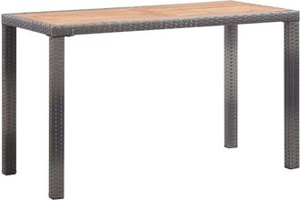 vidaXL Prolenta Premium Gartentisch Anthrazit und Braun 123x60x74 cm