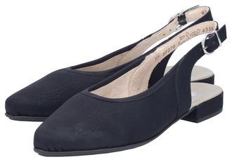Rieker Slingpumps RIEKER, Damen, Gr. 36, schwarz, Nubuklederimitat, unifarben, Schuhe Slingpumps, Sommerschuh, Sabot mit elastischem Textileinfass, Topseller