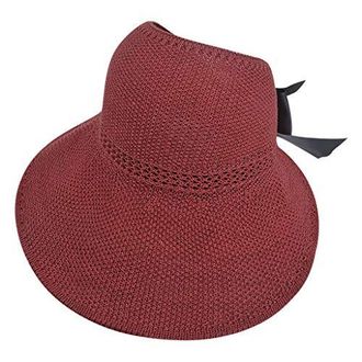 Generic Casquette de plage souple pour femme, chapeau de cyclisme, casquettes de baseball, chapeaux de sport, Rouge, Taille unique