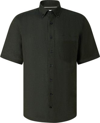 Bogner Leinen-Kurzarm-Hemd Lykos f&uuml;r Herren - Oliv-Gr&uuml;n - XXL