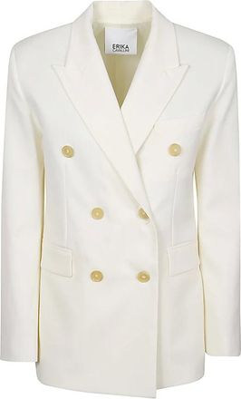 Erika Cavallini Semi Couture Femme, Vestes, Blanc, Taille: 40 FR Blazer Crois&eacute;