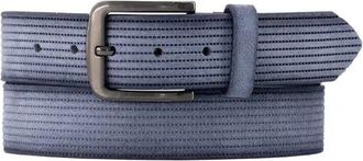 Lindenmann Herren G&uuml;rtel blau Nubuk