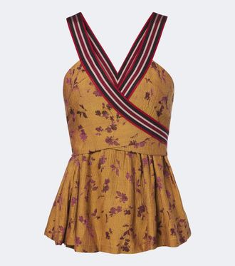 Dries Van Noten Top &agrave; fleurs