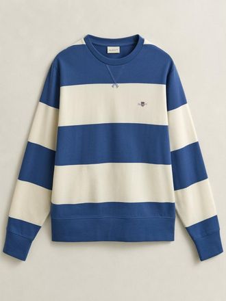 GANT Sweatshirt aus Baumwolle mit Blockstreifen und Flag-Stickerei in