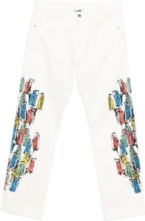 Warren Lotas Jeans mit grafischem Print - Nude
