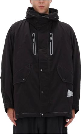 And Wander Homme, Vestes, Noir, Taille: L Parka Technique &agrave; Capuche