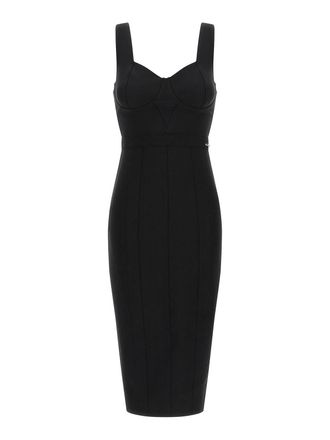 Elisabetta Franchi Knielanges Kleid - Schwarz