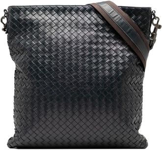 Bottega Veneta Hobo Bags - Leather Intrecciato Crossbody - Gr. unisize - in Blau - f&uuml;r Damen