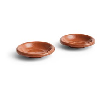 HAY Assiettes creuses en terracotta Barro - Set de 2, Rui Pereira Hay
