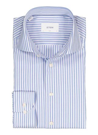 Eton Herren Hemd blau Oxford