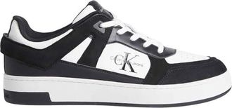Calvin Klein Baskets Cupsole Homme Basket Low Laceup Authentic Chaussures, Noir (Black/Bright White), 43