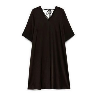 Fiorella Rubino Satin-Kleid mit Glitzer-Details - - Dresses - Damen - Schwarzk - XL