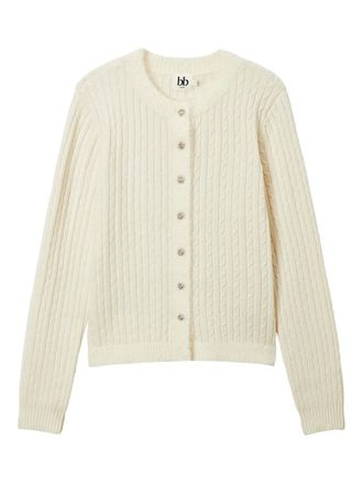 B+ab Cardigan mit Zopfmuster - Nude