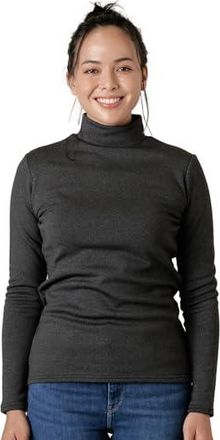 Lapasa Haut Thermique Col Cheminée Femme Maillot de Corps à Manches Longues sous-Vêtements Automne-Hiver Chaud L116 Épais, Gris Foncé, S