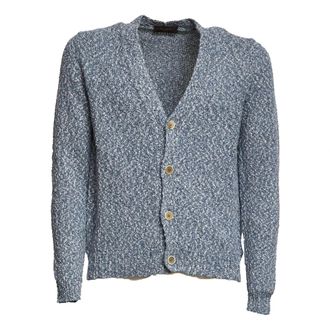 Zanone Homme, Pulls, Bleu, Taille: L Cardigan Boutonn&eacute; Col en V