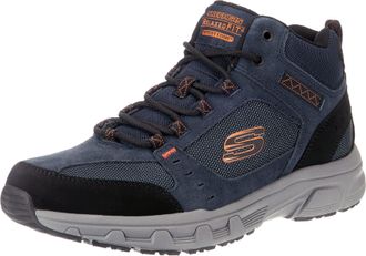 Skechers Herren Oak Canyon Ironhide Hohe Sneaker, Navy Suede Mesh Pu Orange Trim, 47.5 EU