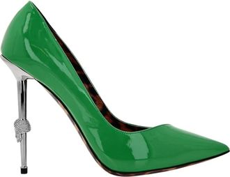 Philipp Plein Femme, Chaussures, Vert, Taille: 36 EU Escarpins D&eacute;collet&eacute; en Cuir Verni