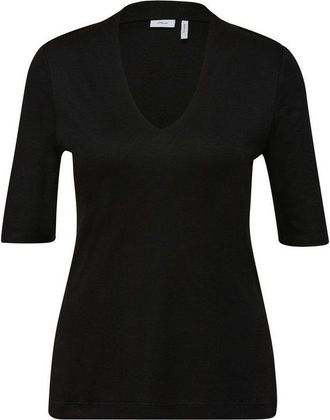 s.Oliver Kurzarmshirt T-Shirt T-Shirt mit V-Ausschnitt