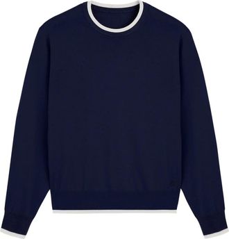 Vilebrequin Homme, Pulls, Bleu, Taille: XL Pull Ras du Cou en Laine Mérinos Cachemire et Soie