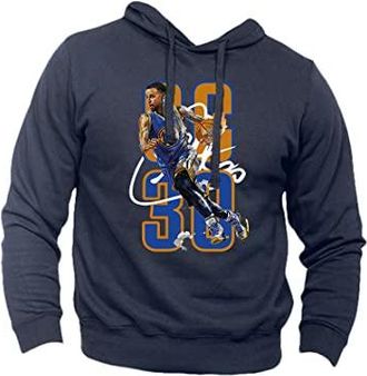 Generico Stephen 30 Playmaker Basketball Champions Sweatshirt - Sweat à capuche sans poche centrale, bleu, M