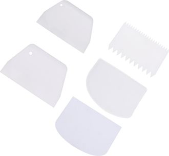 Cabilock 5 Stück Backschaber -set Kuchenschaber Kuchenbackschaber Kuchenbackzubehör Küchenbackwerkzeuge Weiß