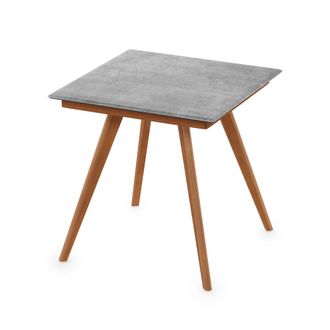Furinno FST19018CM Redang Outdoor 4-Leg Square Smart Top Table, 28 Inches, Cement