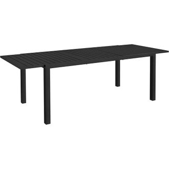 OUTSUNNY Table de jardin extensible 6-8 personnes dim. 180/240L x 94l x 73H cm alu noir