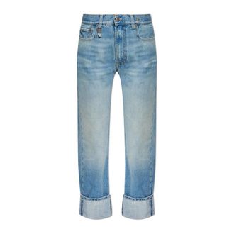 R13 Femme, Jeans, Bleu, Taille: W29 Jean avec logo