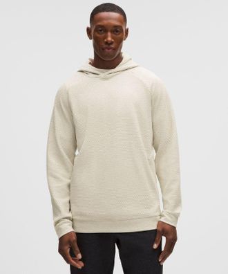 lululemon Ease The Day Hoodie f&uuml;r M&auml;nner - Gr&ouml;&szlig;e 2XL in Heathered Bone/Black