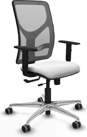 Piqueras y Crespo Schreibtischstuhl aus Stoff mit 1D-Armlehnen, h&ouml;henverstellbare Lendenwirbelst&uuml;tze, ausgestattet mit Syncro/Traslack und Schneideschaum, mit Rollen 65