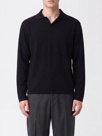 Roberto Collina Polo en maille &agrave; manches longues en pure laine m&eacute;rinos