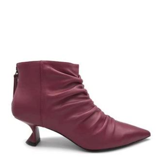 Jeannot Rubin Leder Stiefeletten mit Rei&szlig;verschluss - - Shoes - Damen - Rot - 39 EU