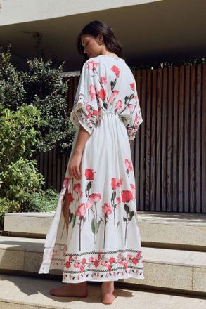 Ted Baker Strandkleid B by Ted Baker Touch of Linen Poncho Blumenmuster (1-tlg)