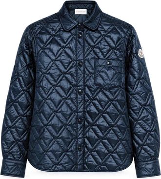Moncler Giubbino - Femme - Vestes - Bleu - Taille: 42 FR