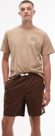 Rhythm Classic Jam - Short en lin m&eacute;lang&eacute; - Marron chocolat-Brown